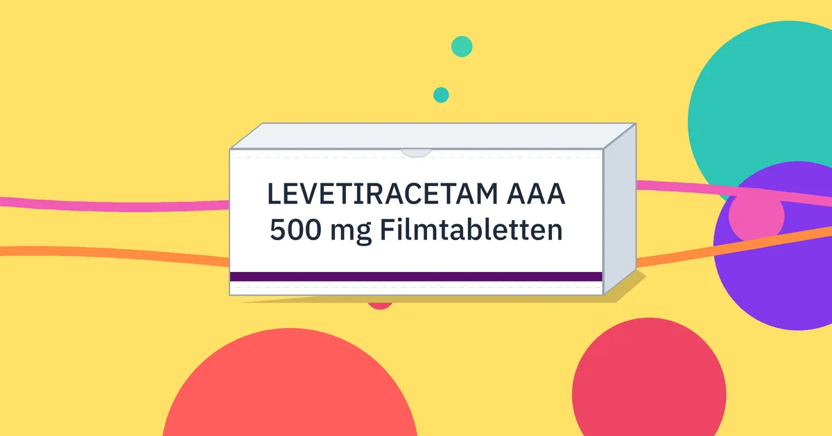 Symbolbild: Packung mit der Aufschrift LEVETIRACETAM AAA 500 mg Filmtabletten (PZN 09381570) – Verfügbarkeit und Bezug in Apotheken in Frankfurt am Main