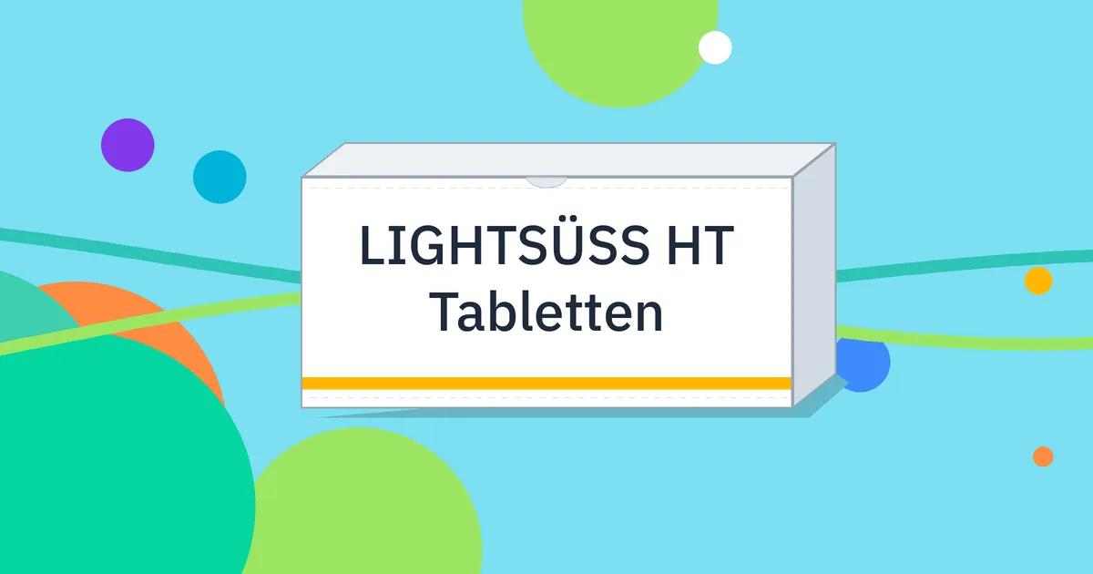 Symbolbild: Packung mit der Aufschrift LIGHTSÜSS HT Tabletten (PZN 01397554) – Verfügbarkeit und Bezug in Apotheken in Frankfurt am Main