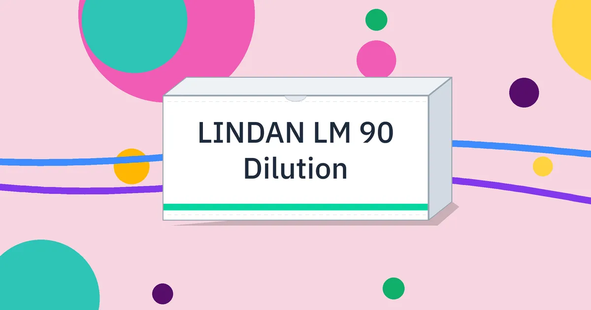 Symbolbild: Packung mit der Aufschrift LINDAN LM 90 Dilution (PZN 13529914) – Verfügbarkeit und Bezug in Apotheken in Frankfurt am Main