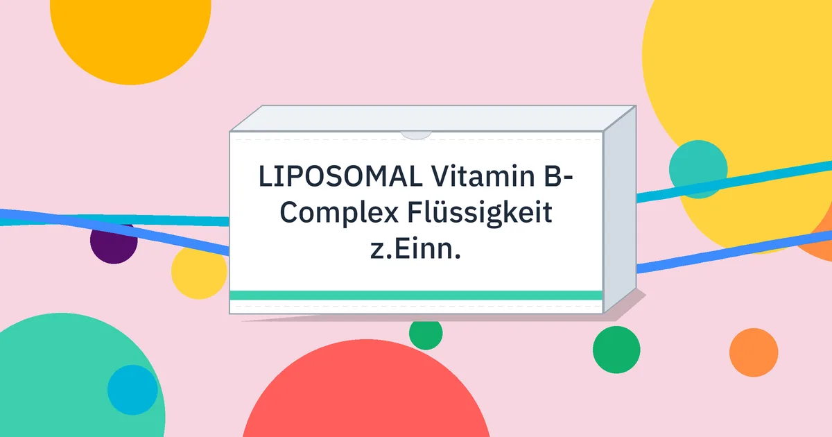 Symbolbild: Packung mit der Aufschrift LIPOSOMAL Vitamin B-Complex Flüssigkeit z.Einn. (PZN 19403924) – Verfügbarkeit und Bezug in Apotheken in Frankfurt am Main