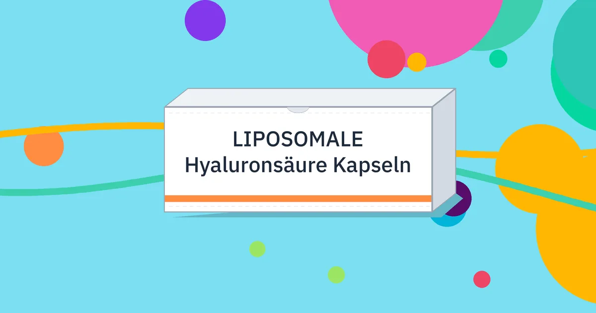 Symbolbild: Packung mit der Aufschrift LIPOSOMALE Hyaluronsäure Kapseln (PZN 17917139) – Verfügbarkeit und Bezug in Apotheken in Frankfurt am Main
