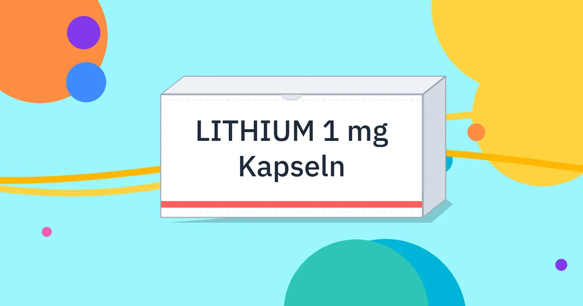 Symbolbild: Packung mit der Aufschrift LITHIUM 1 mg Kapseln (PZN 20349236) – Verfügbarkeit und Bezug in Apotheken in Frankfurt am Main