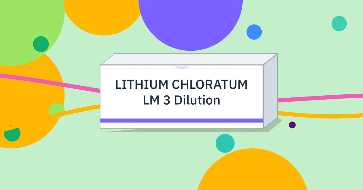 Symbolbild: Packung mit der Aufschrift LITHIUM CHLORATUM LM 3 Dilution (PZN 12931867) – Verfügbarkeit und Bezug in Apotheken in Frankfurt am Main
