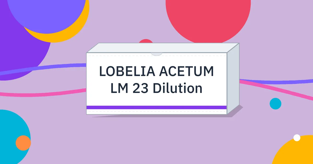 Symbolbild: Packung mit der Aufschrift LOBELIA ACETUM LM 23 Dilution (PZN 13532595) – Verfügbarkeit und Bezug in Apotheken in Frankfurt am Main