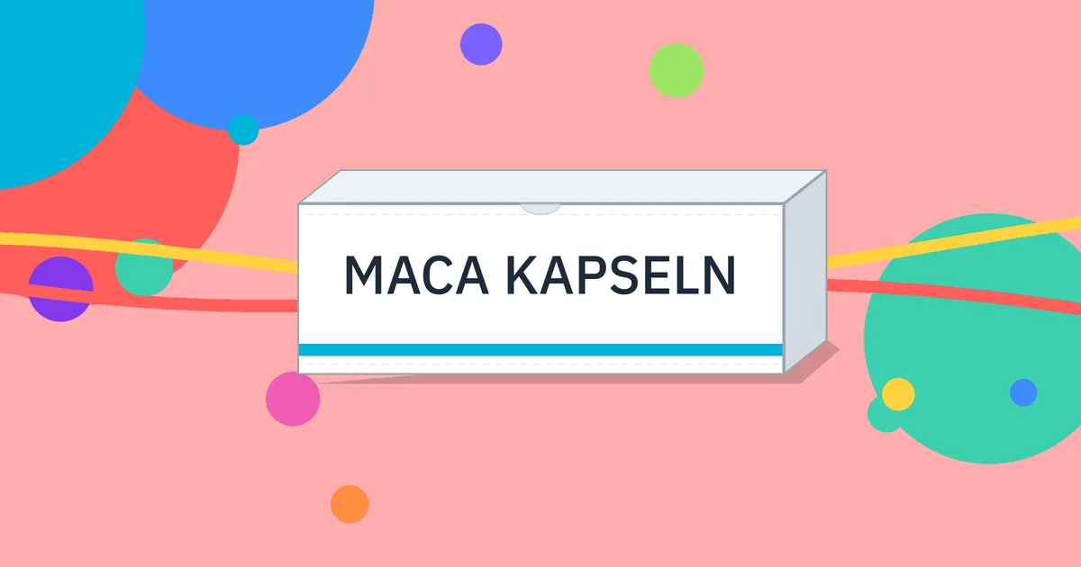 Symbolbild: Packung mit der Aufschrift MACA KAPSELN (PZN 00695628) – Verfügbarkeit und Bezug in Apotheken in Frankfurt am Main