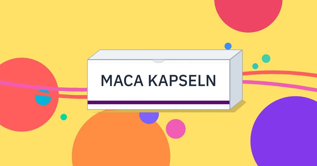 Symbolbild: Packung mit der Aufschrift MACA KAPSELN (PZN 03195286) – Verfügbarkeit und Bezug in Apotheken in Frankfurt am Main