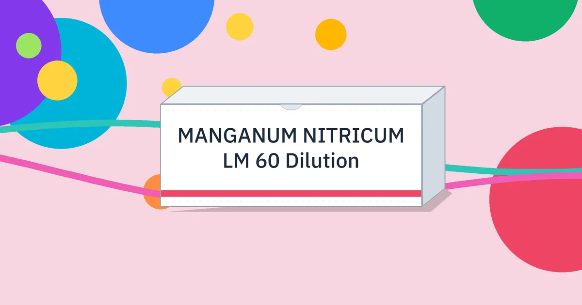 Symbolbild: Packung mit der Aufschrift MANGANUM NITRICUM LM 60 Dilution (PZN 12944410) – Verfügbarkeit und Bezug in Apotheken in Frankfurt am Main
