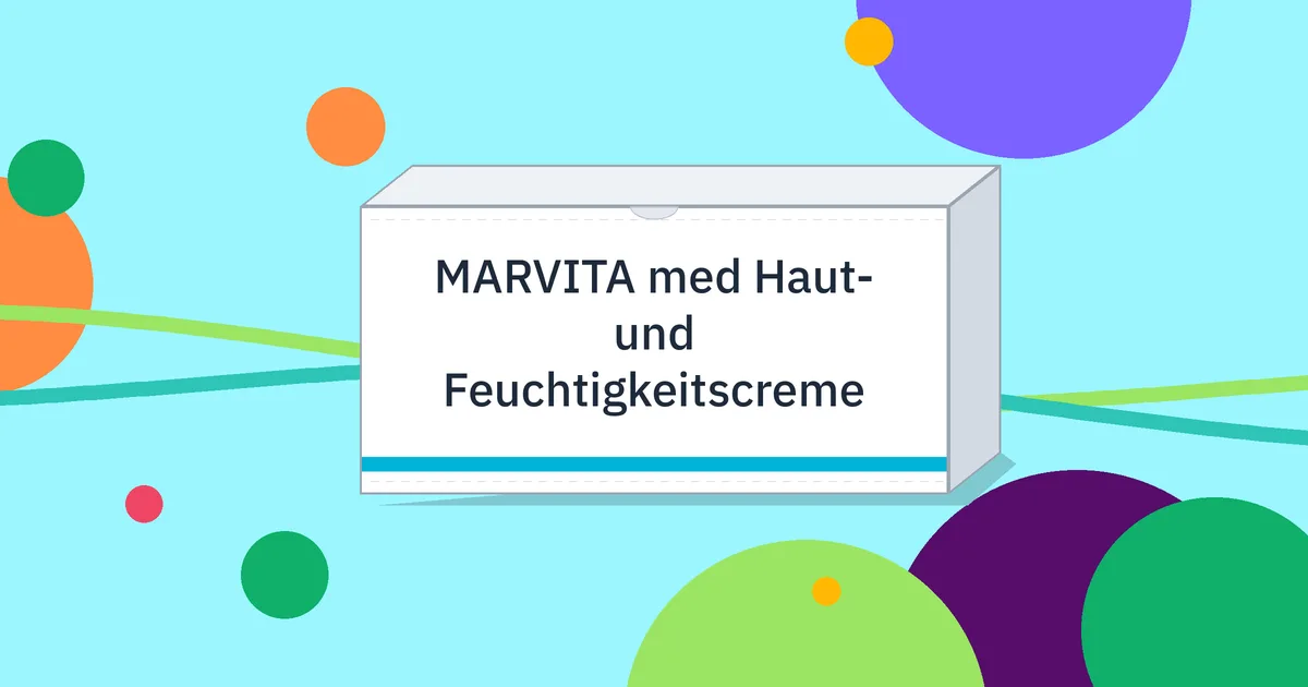 Symbolbild: Packung mit der Aufschrift MARVITA med Haut- und Feuchtigkeitscreme (PZN 19300555) – Verfügbarkeit und Bezug in Apotheken in Frankfurt am Main