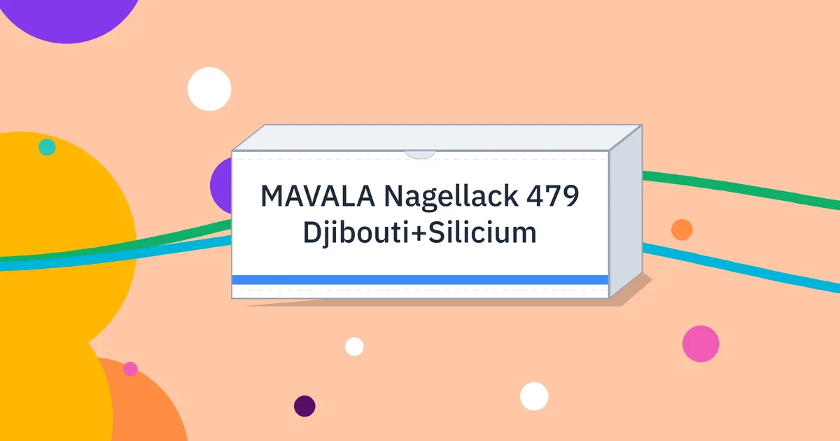 Symbolbild: Packung mit der Aufschrift MAVALA Nagellack 479 Djibouti+Silicium (PZN 19785535) – Verfügbarkeit und Bezug in Apotheken in Frankfurt am Main