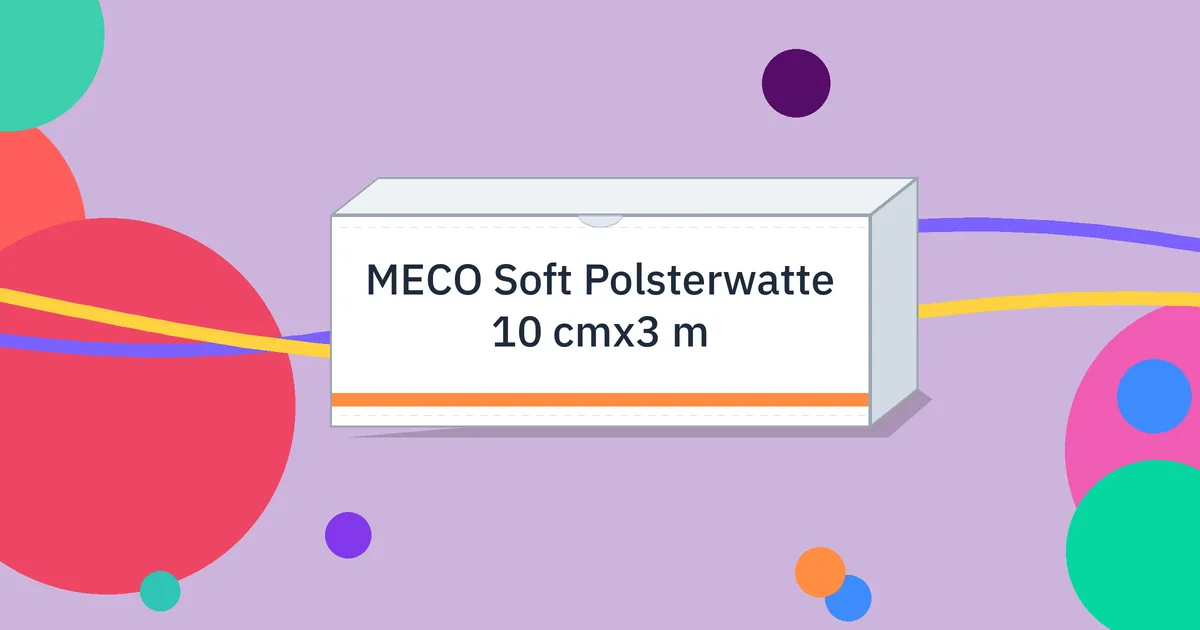 Symbolbild: Packung mit der Aufschrift MECO Soft Polsterwatte 10 cmx3 m (PZN 20090726) – Verfügbarkeit und Bezug in Apotheken in Frankfurt am Main