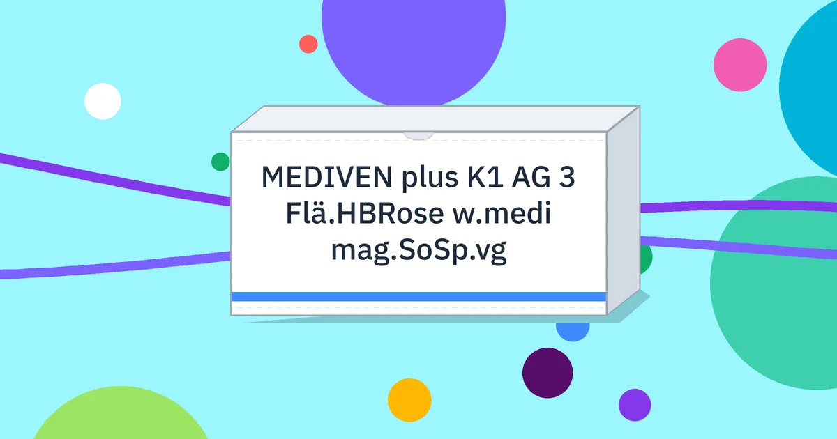 Symbolbild: Packung mit der Aufschrift MEDIVEN plus K1 AG 3 Flä.HBRose w.medi mag.SoSp.vg (PZN 15914007) – Verfügbarkeit und Bezug in Apotheken in Frankfurt am Main