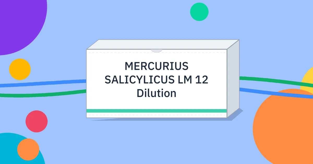 Symbolbild: Packung mit der Aufschrift MERCURIUS SALICYLICUS LM 12 Dilution (PZN 12953610) – Verfügbarkeit und Bezug in Apotheken in Frankfurt am Main