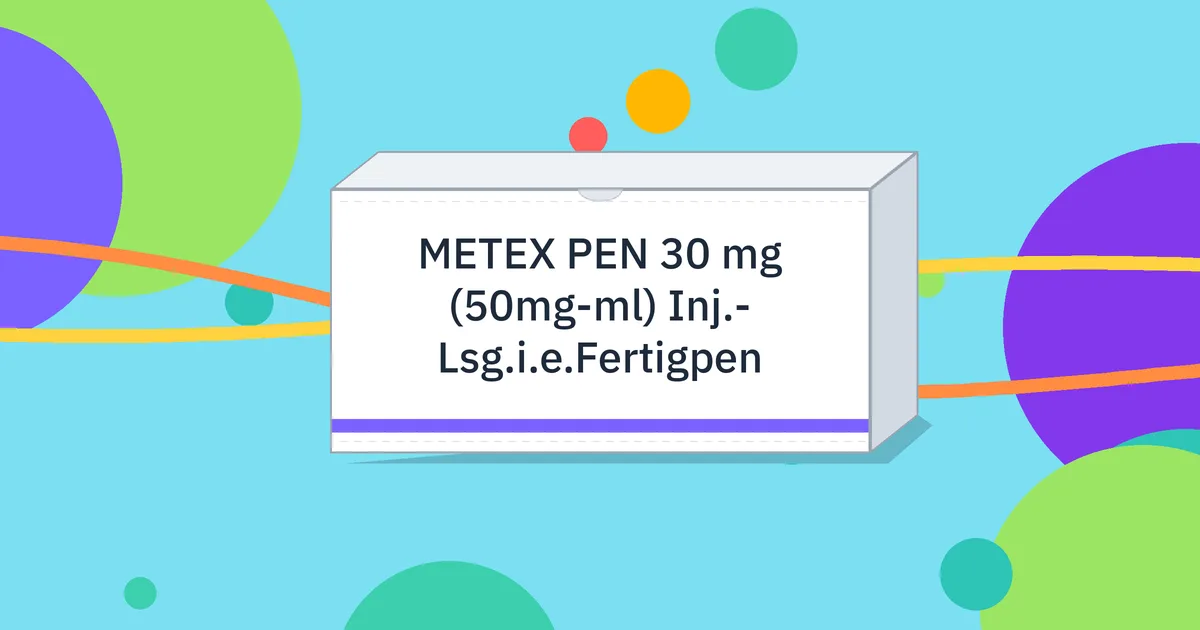 Symbolbild: Packung mit der Aufschrift METEX PEN 30 mg (50mg-ml) Inj.-Lsg.i.e.Fertigpen (PZN 09668538) – Verfügbarkeit und Bezug in Apotheken in Frankfurt am Main