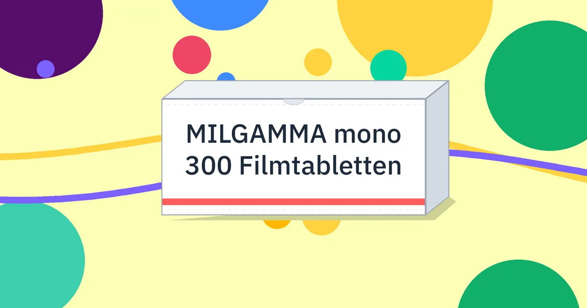 Symbolbild: Packung mit der Aufschrift MILGAMMA mono 300 Filmtabletten (PZN 04002183) – Verfügbarkeit und Bezug in Apotheken in Frankfurt am Main