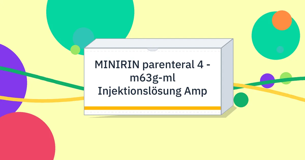 Symbolbild: Packung mit der Aufschrift MINIRIN parenteral 4 -m63g-ml Injektionslösung Amp (PZN 09337876) – Verfügbarkeit und Bezug in Apotheken in Frankfurt am Main