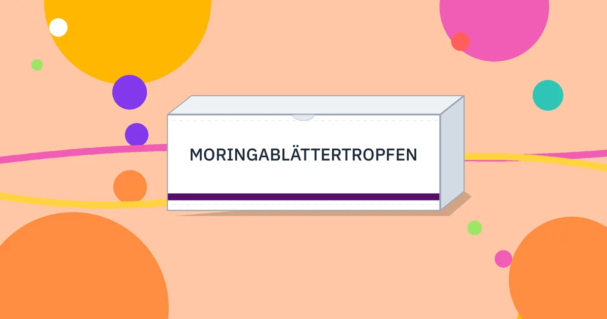 Symbolbild: Packung mit der Aufschrift MORINGABLÄTTERTROPFEN (PZN 16129670) – Verfügbarkeit und Bezug in Apotheken in Frankfurt am Main