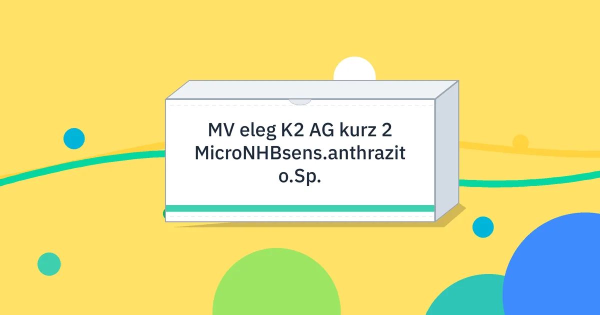 Symbolbild: Packung mit der Aufschrift MV eleg K2 AG kurz 2 MicroNHBsens.anthrazit o.Sp. (PZN 16071002) – Verfügbarkeit und Bezug in Apotheken in Frankfurt am Main