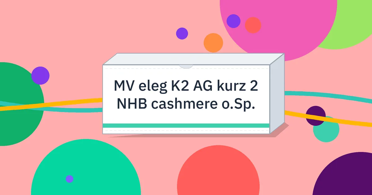 Symbolbild: Packung mit der Aufschrift MV eleg K2 AG kurz 2 NHB cashmere o.Sp. (PZN 15715762) – Verfügbarkeit und Bezug in Apotheken in Frankfurt am Main