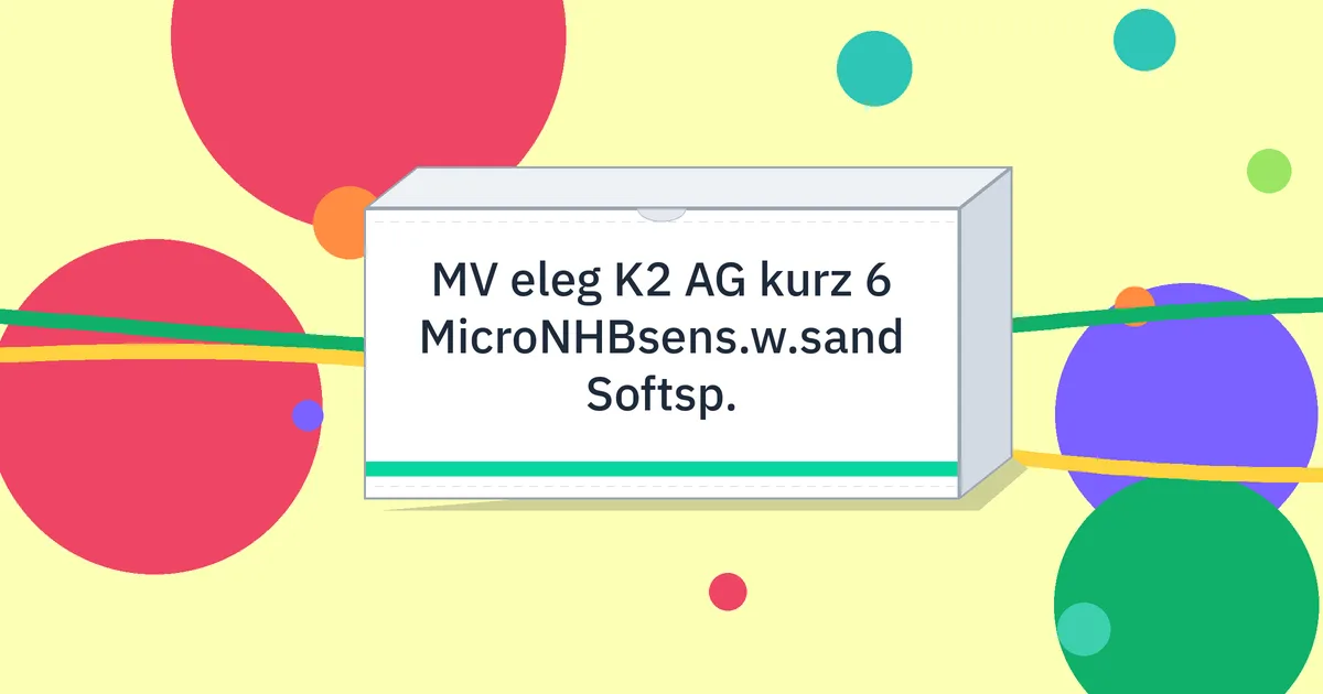Symbolbild: Packung mit der Aufschrift MV eleg K2 AG kurz 6 MicroNHBsens.w.sand Softsp. (PZN 18927708) – Verfügbarkeit und Bezug in Apotheken in Frankfurt am Main