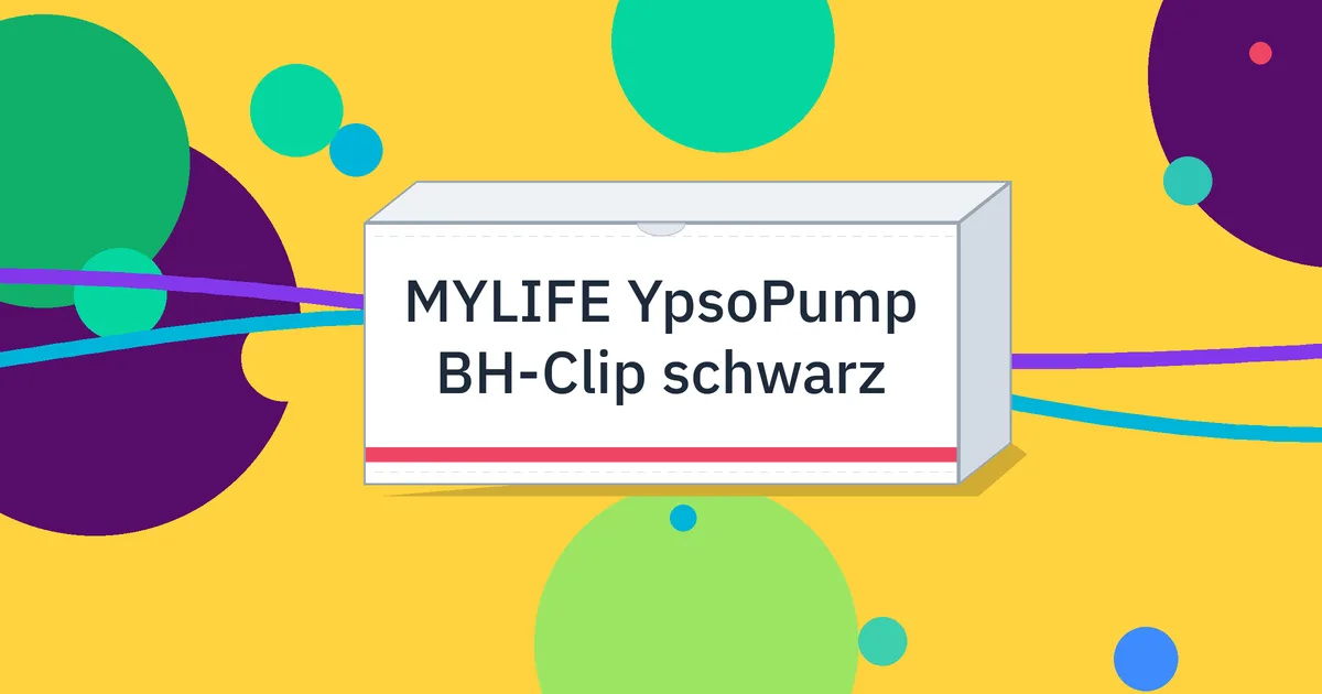 Symbolbild: Packung mit der Aufschrift MYLIFE YpsoPump BH-Clip schwarz (PZN 11668095) – Verfügbarkeit und Bezug in Apotheken in Frankfurt am Main