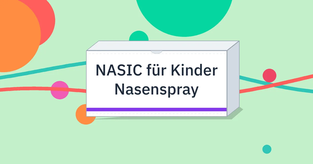 Symbolbild: Packung mit der Aufschrift NASIC für Kinder Nasenspray (PZN 01356124) – Verfügbarkeit und Bezug in Apotheken in Frankfurt am Main