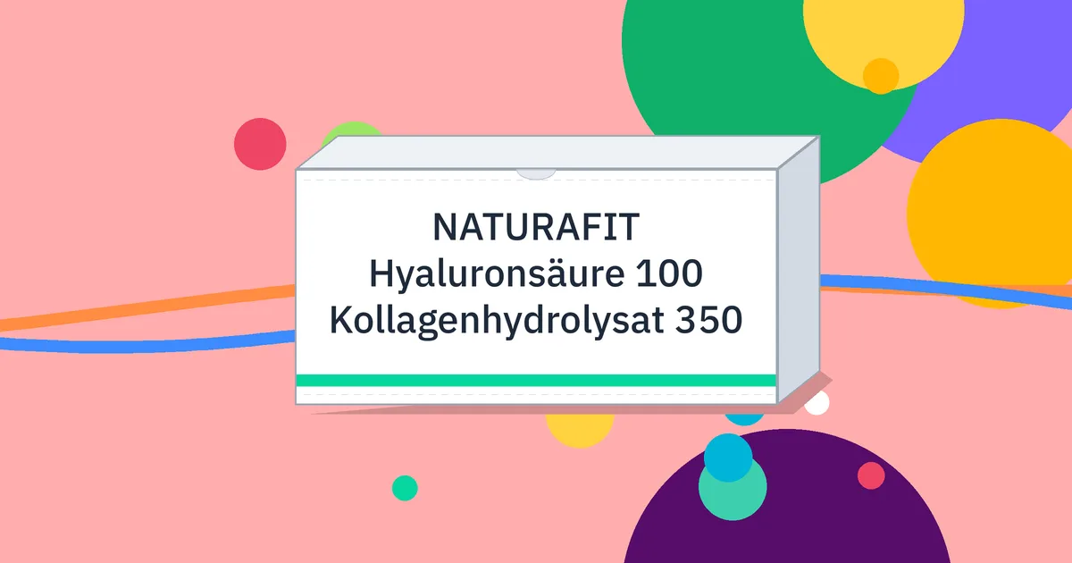 Symbolbild: Packung mit der Aufschrift NATURAFIT Hyaluronsäure 100 Kollagenhydrolysat 350 (PZN 13704731) – Verfügbarkeit und Bezug in Apotheken in Frankfurt am Main