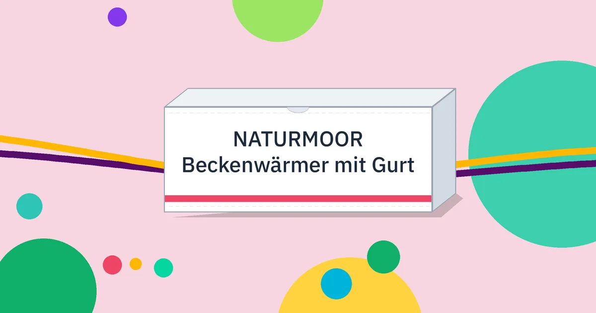 Symbolbild: Packung mit der Aufschrift NATURMOOR Beckenwärmer mit Gurt (PZN 04649097) – Verfügbarkeit und Bezug in Apotheken in Frankfurt am Main