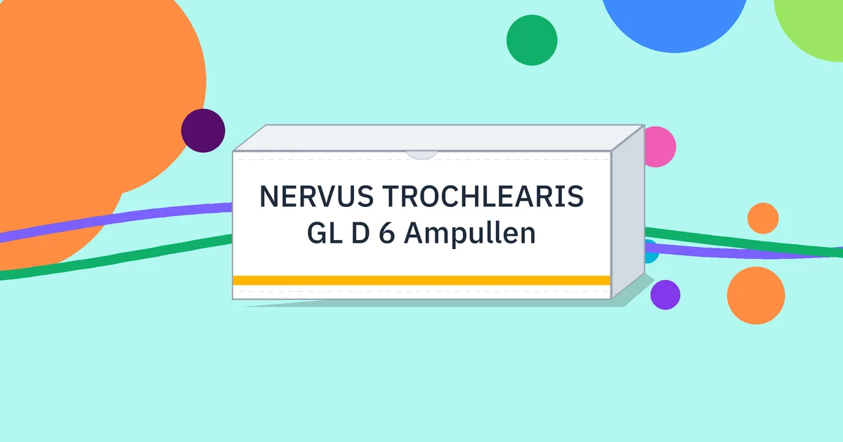Symbolbild: Packung mit der Aufschrift NERVUS TROCHLEARIS GL D 6 Ampullen (PZN 02942551) – Verfügbarkeit und Bezug in Apotheken in Frankfurt am Main