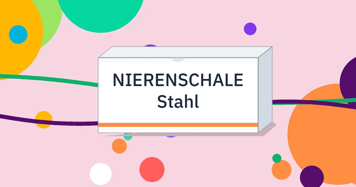 Symbolbild: Packung mit der Aufschrift NIERENSCHALE Stahl (PZN 04755988) – Verfügbarkeit und Bezug in Apotheken in Frankfurt am Main