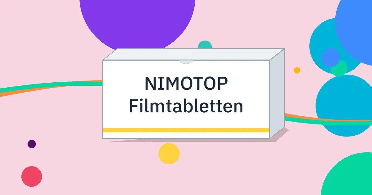 Symbolbild: Packung mit der Aufschrift NIMOTOP Filmtabletten (PZN 06151384) – Verfügbarkeit und Bezug in Apotheken in Frankfurt am Main