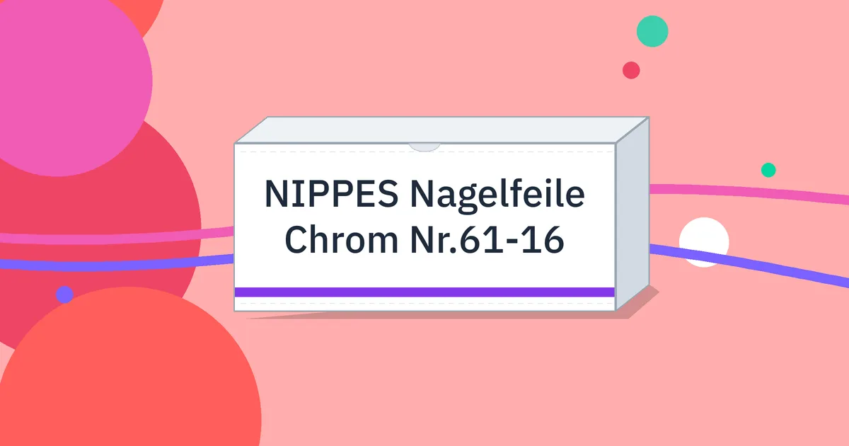 Symbolbild: Packung mit der Aufschrift NIPPES Nagelfeile Chrom Nr.61-16 (PZN 07615176) – Verfügbarkeit und Bezug in Apotheken in Frankfurt am Main
