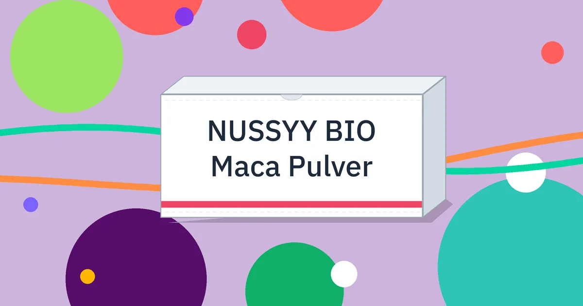 Symbolbild: Packung mit der Aufschrift NUSSYY BIO Maca Pulver (PZN 14242899) – Verfügbarkeit und Bezug in Apotheken in Frankfurt am Main