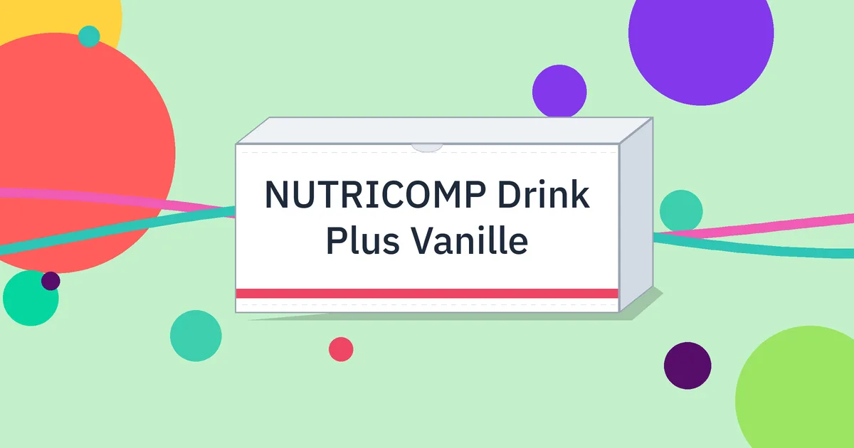Symbolbild: Packung mit der Aufschrift NUTRICOMP Drink Plus Vanille (PZN 11128418) – Verfügbarkeit und Bezug in Apotheken in Frankfurt am Main