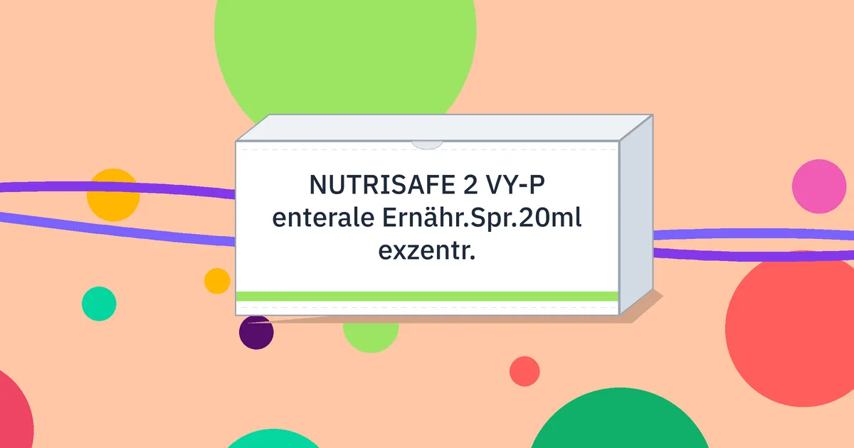 Symbolbild: Packung mit der Aufschrift NUTRISAFE 2 VY-P enterale Ernähr.Spr.20ml exzentr. (PZN 16957042) – Verfügbarkeit und Bezug in Apotheken in Frankfurt am Main