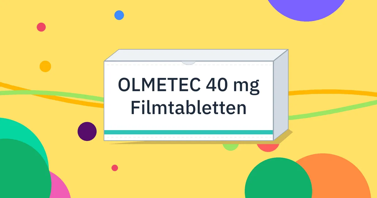Symbolbild: Packung mit der Aufschrift OLMETEC 40 mg Filmtabletten (PZN 06572826) – Verfügbarkeit und Bezug in Apotheken in Frankfurt am Main