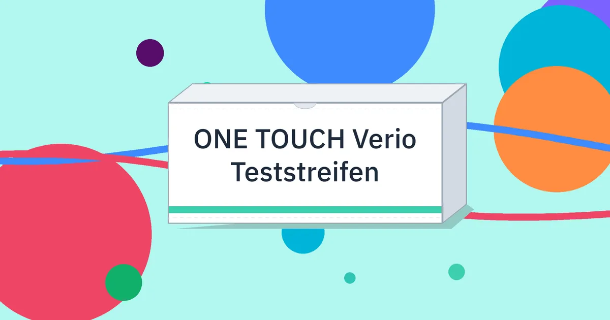 Symbolbild: Packung mit der Aufschrift ONE TOUCH Verio Teststreifen (PZN 09404087) – Verfügbarkeit und Bezug in Apotheken in Frankfurt am Main