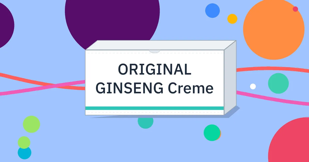 Symbolbild: Packung mit der Aufschrift ORIGINAL GINSENG Creme (PZN 20420980) – Verfügbarkeit und Bezug in Apotheken in Frankfurt am Main