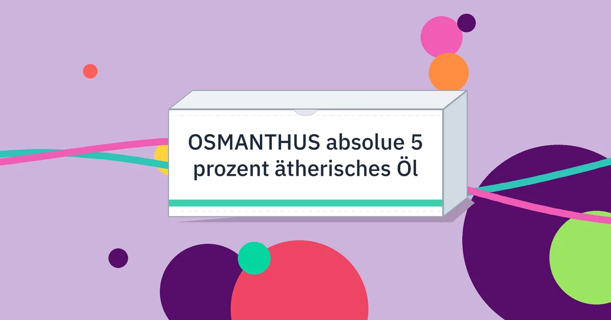 Symbolbild: Packung mit der Aufschrift OSMANTHUS absolue 5 prozent ätherisches Öl (PZN 00721337) – Verfügbarkeit und Bezug in Apotheken in Frankfurt am Main