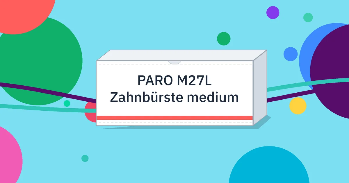 Symbolbild: Packung mit der Aufschrift PARO M27L Zahnbürste medium (PZN 17372243) – Verfügbarkeit und Bezug in Apotheken in Frankfurt am Main