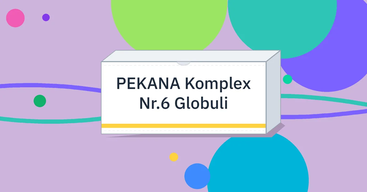 Symbolbild: Packung mit der Aufschrift PEKANA Komplex Nr.6 Globuli (PZN 07537588) – Verfügbarkeit und Bezug in Apotheken in Frankfurt am Main