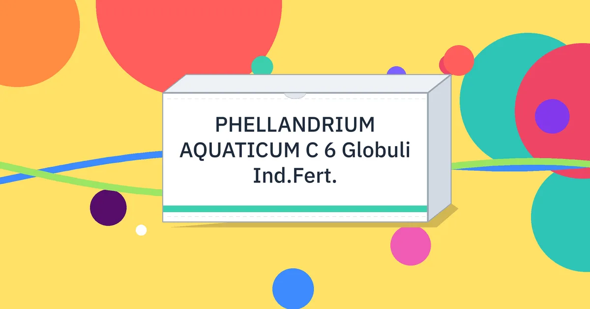 Symbolbild: Packung mit der Aufschrift PHELLANDRIUM AQUATICUM C 6 Globuli Ind.Fert. (PZN 17719014) – Verfügbarkeit und Bezug in Apotheken in Frankfurt am Main