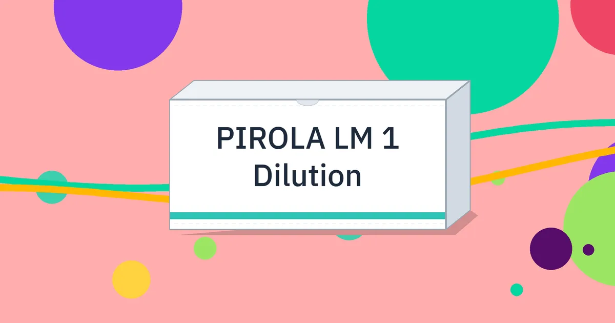 Symbolbild: Packung mit der Aufschrift PIROLA LM 1 Dilution (PZN 13645164) – Verfügbarkeit und Bezug in Apotheken in Frankfurt am Main