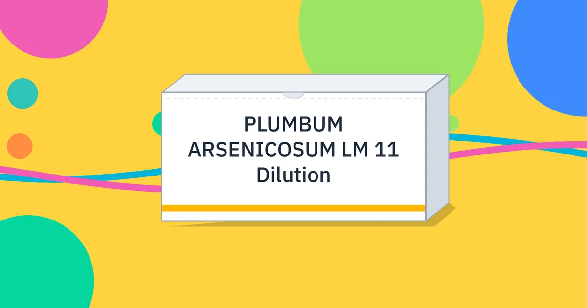 Symbolbild: Packung mit der Aufschrift PLUMBUM ARSENICOSUM LM 11 Dilution (PZN 13039274) – Verfügbarkeit und Bezug in Apotheken in Frankfurt am Main