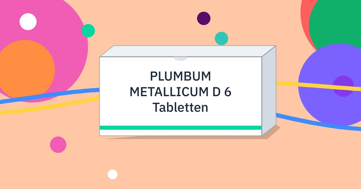Symbolbild: Packung mit der Aufschrift PLUMBUM METALLICUM D 6 Tabletten (PZN 02122486) – Verfügbarkeit und Bezug in Apotheken in Frankfurt am Main