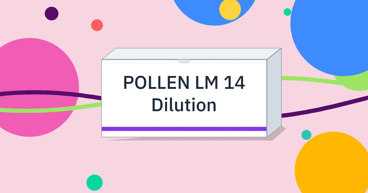 Symbolbild: Packung mit der Aufschrift POLLEN LM 14 Dilution (PZN 13043399) – Verfügbarkeit und Bezug in Apotheken in Frankfurt am Main