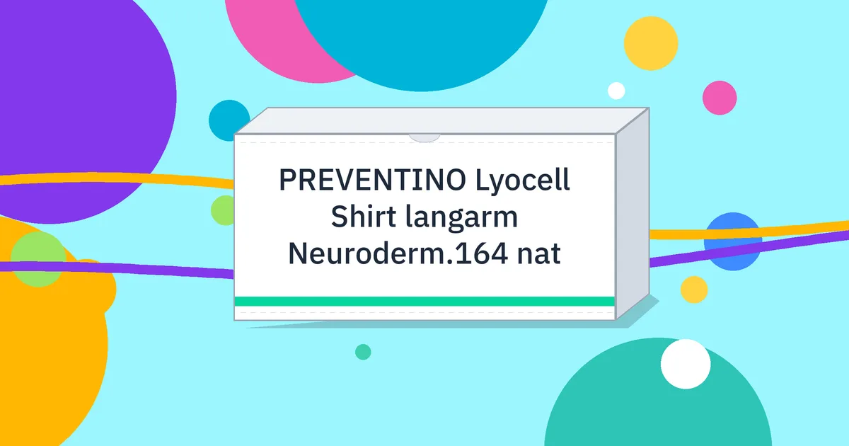 Symbolbild: Packung mit der Aufschrift PREVENTINO Lyocell Shirt langarm Neuroderm.164 nat (PZN 16895499) – Verfügbarkeit und Bezug in Apotheken in Frankfurt am Main