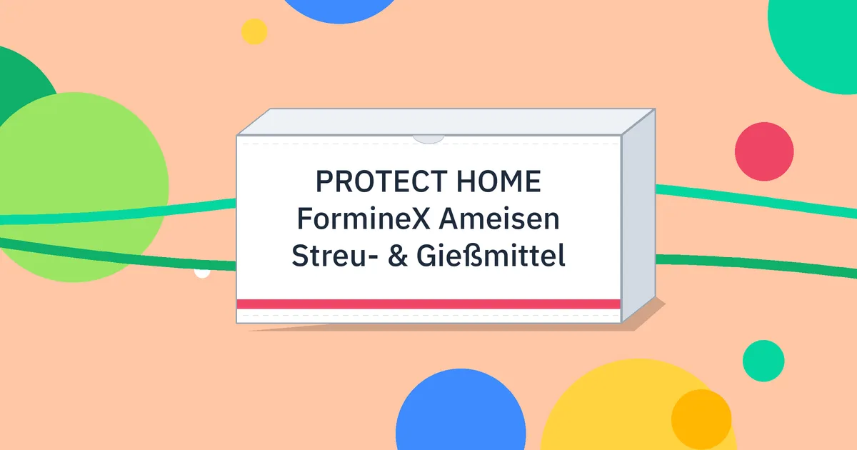 Symbolbild: Packung mit der Aufschrift PROTECT HOME FormineX Ameisen Streu- & Gießmittel (PZN 18319819) – Verfügbarkeit und Bezug in Apotheken in Frankfurt am Main