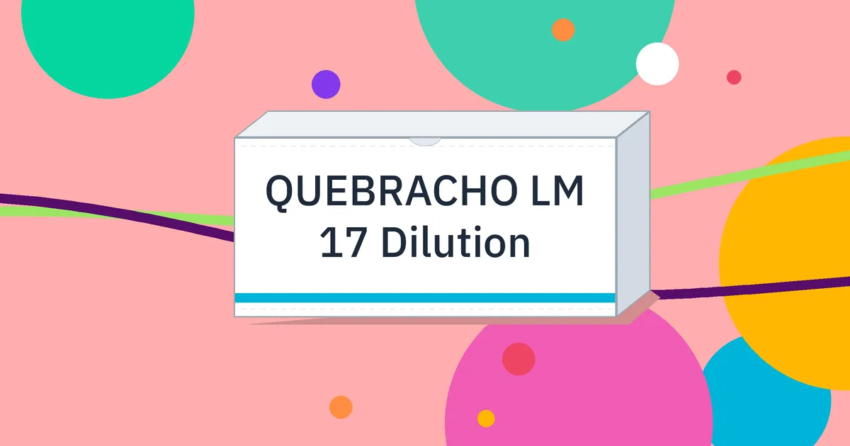 Symbolbild: Packung mit der Aufschrift QUEBRACHO LM 17 Dilution (PZN 13673746) – Verfügbarkeit und Bezug in Apotheken in Frankfurt am Main
