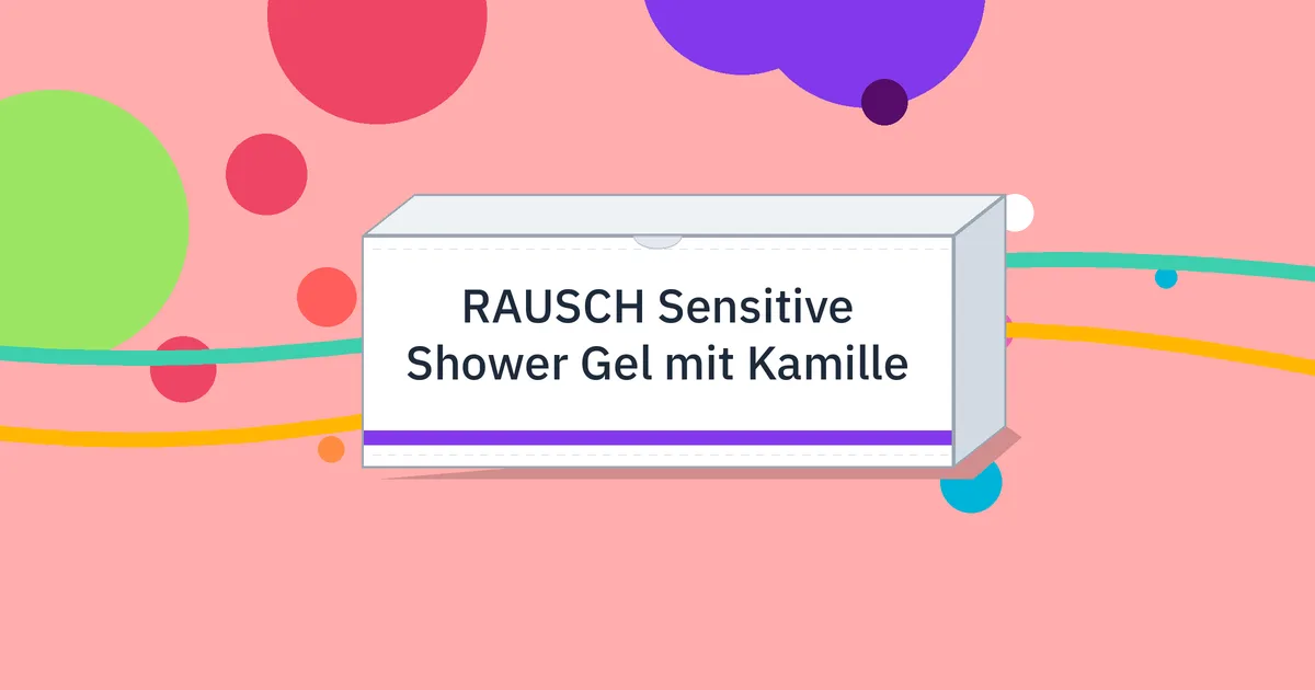 Symbolbild: Packung mit der Aufschrift RAUSCH Sensitive Shower Gel mit Kamille (PZN 18743078) – Verfügbarkeit und Bezug in Apotheken in Frankfurt am Main