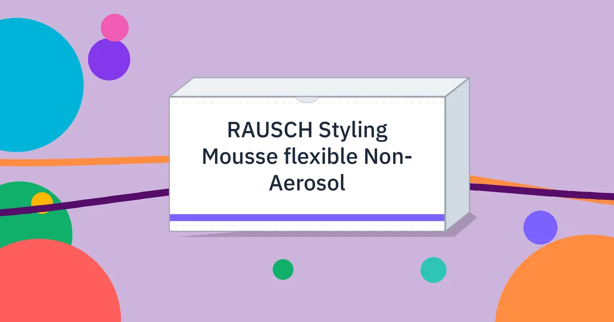 Symbolbild: Packung mit der Aufschrift RAUSCH Styling Mousse flexible Non-Aerosol (PZN 12473005) – Verfügbarkeit und Bezug in Apotheken in Frankfurt am Main